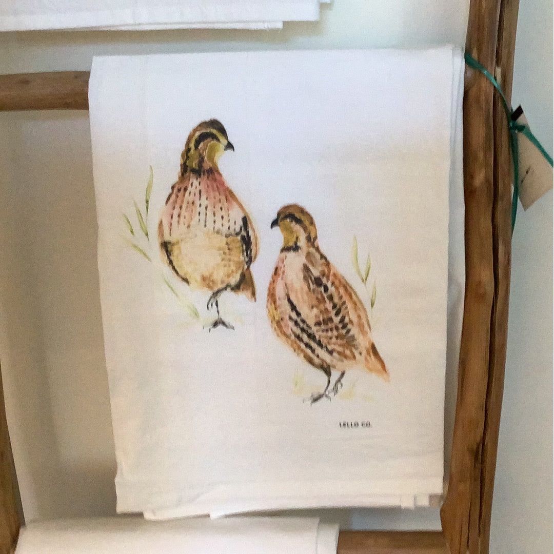 LELLO CO. Quail Tea Towel – Shoppe NEAT
