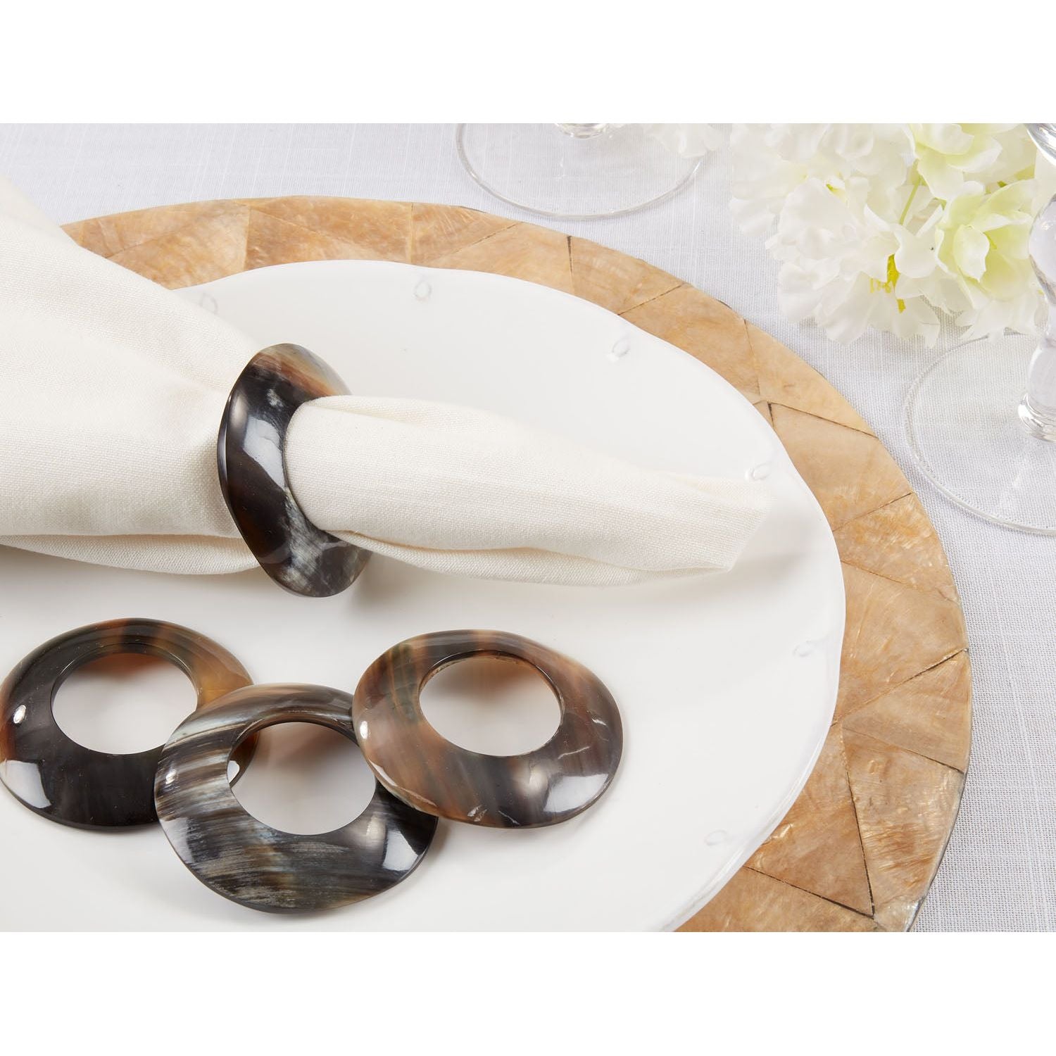 Round Horn Napkin Rings - Set of 4 – Shoppe NEAT