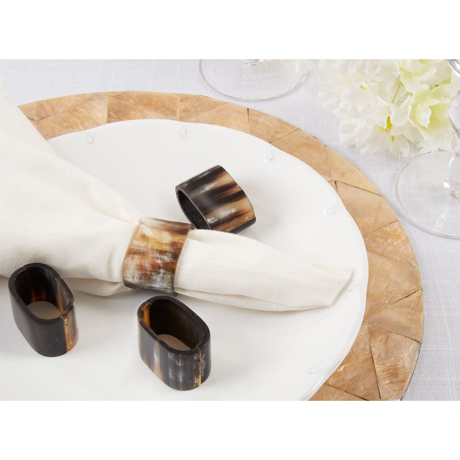 Oval Horn Napkin Rings - Set of 4 – Shoppe NEAT
