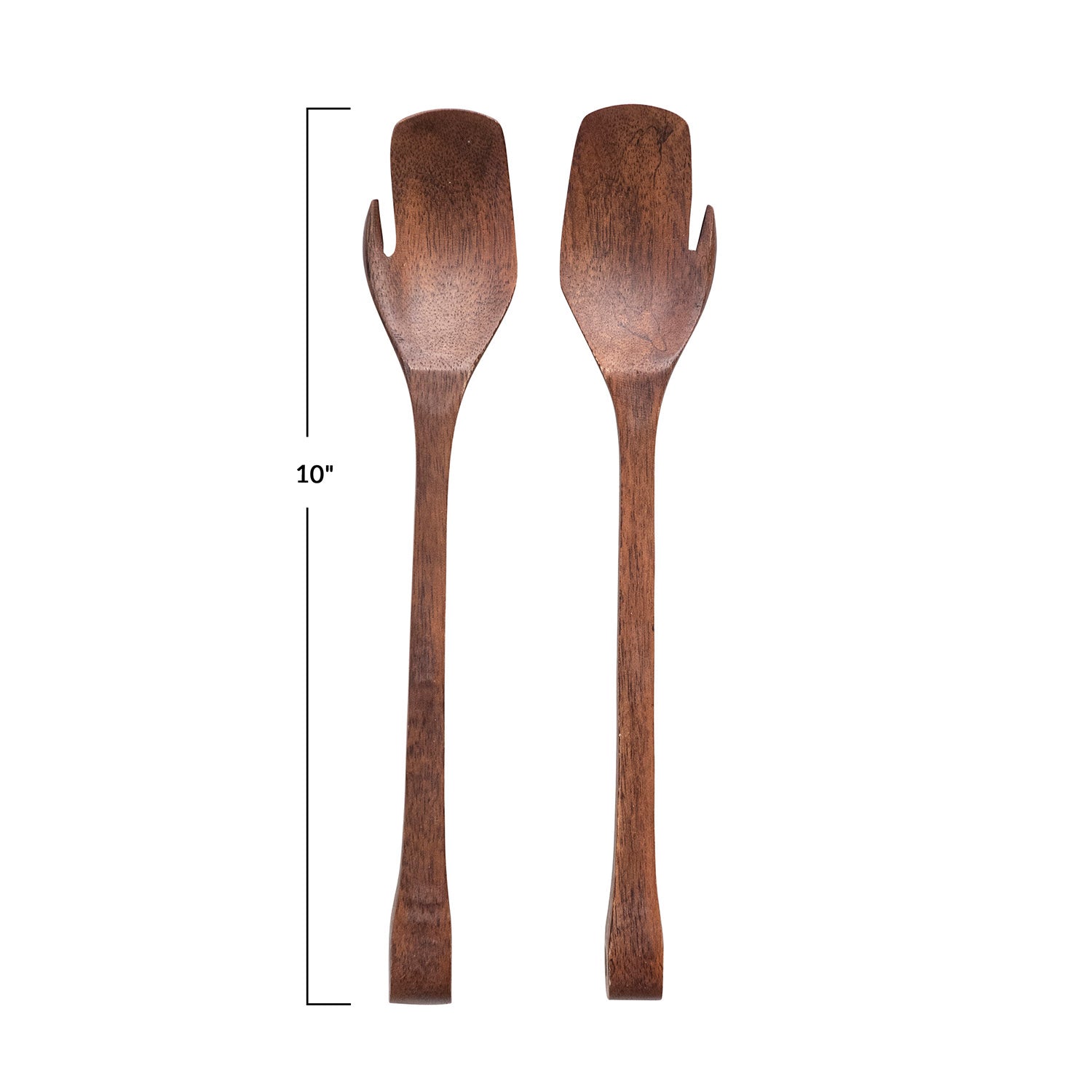 S/2 Mango Wood Salad Servers - Walnut Finish – Shoppe NEAT